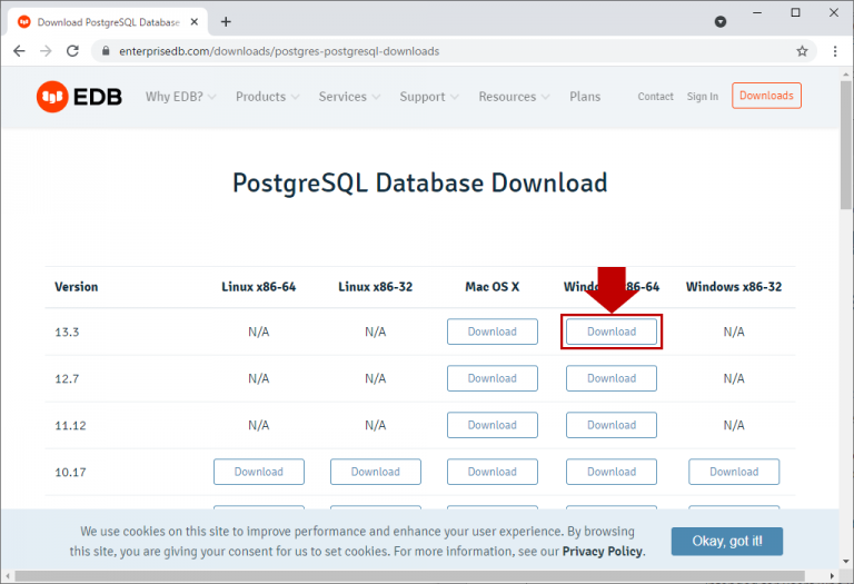 PosgreSQLのインストールとデータベース作成 – Technote